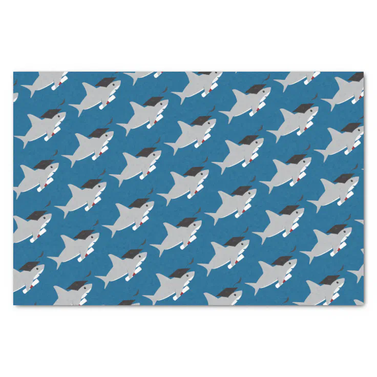 Fun Shark Graduation Tissue Paper | Zazzle