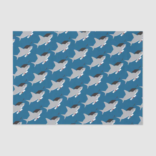 Fun Shark Graduation Tissue Paper | Zazzle