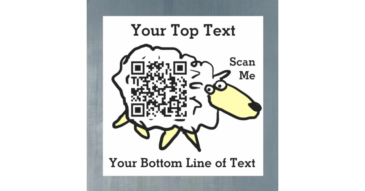 Fun Sheep QR Code Sticker | Zazzle