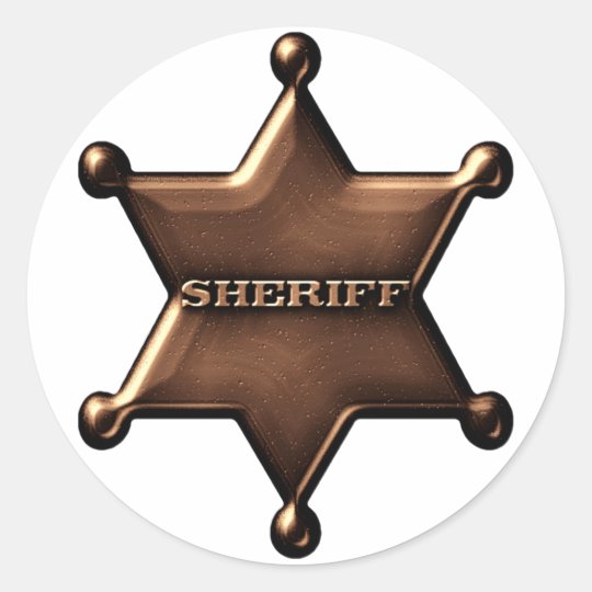 Fun Sheriff Badge Sticker | Zazzle.com