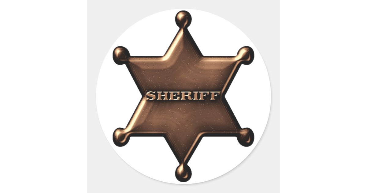 Fun Sheriff Badge Sticker | Zazzle