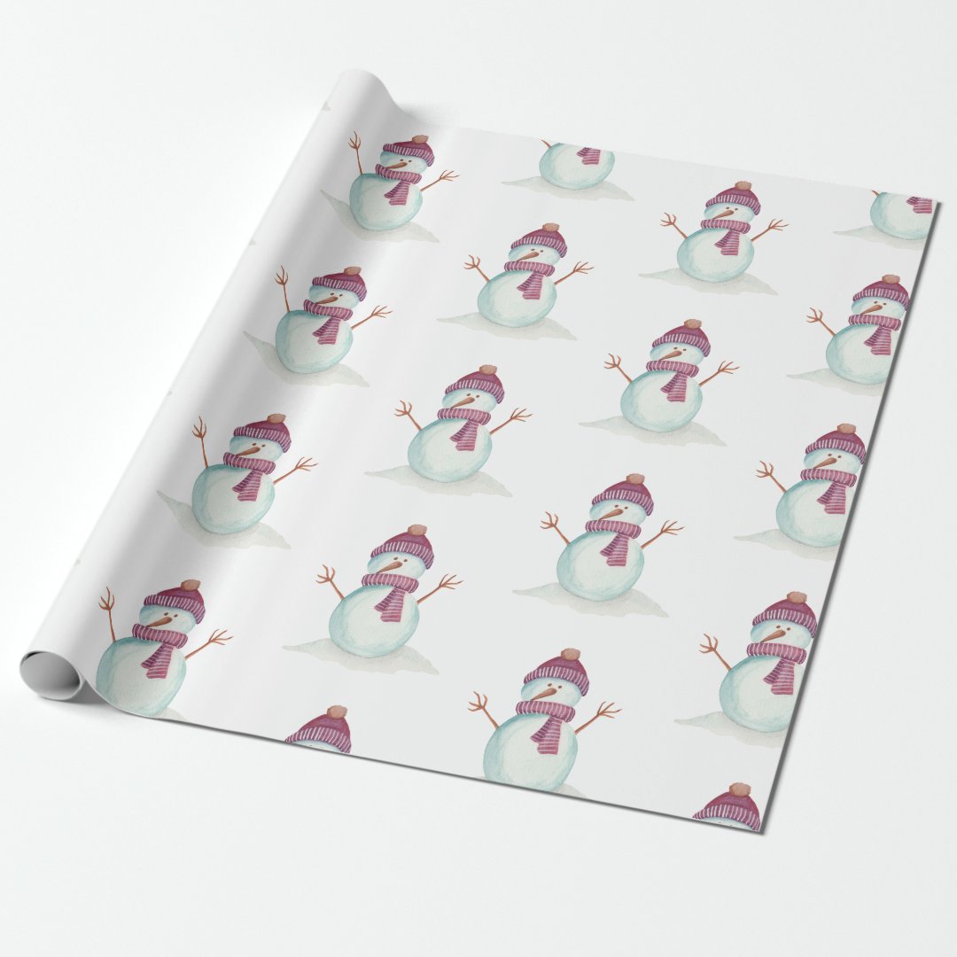 Fun Snowman Christmas Wrapping Paper | Zazzle