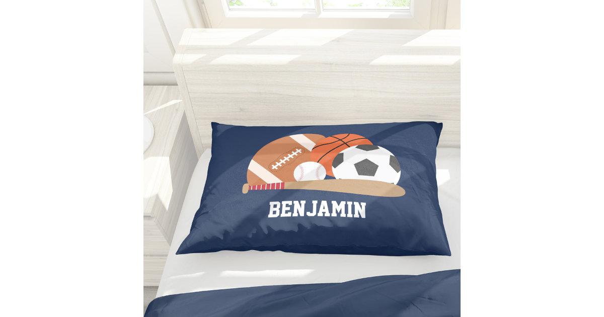 Fun Sport Fan Personalized Pillow Case | Zazzle