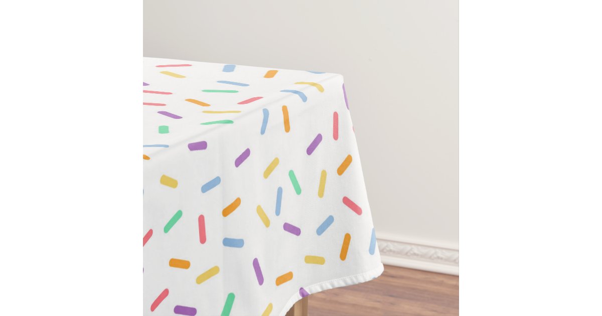 Fun Sprinkles party tiled tablecloth | Zazzle