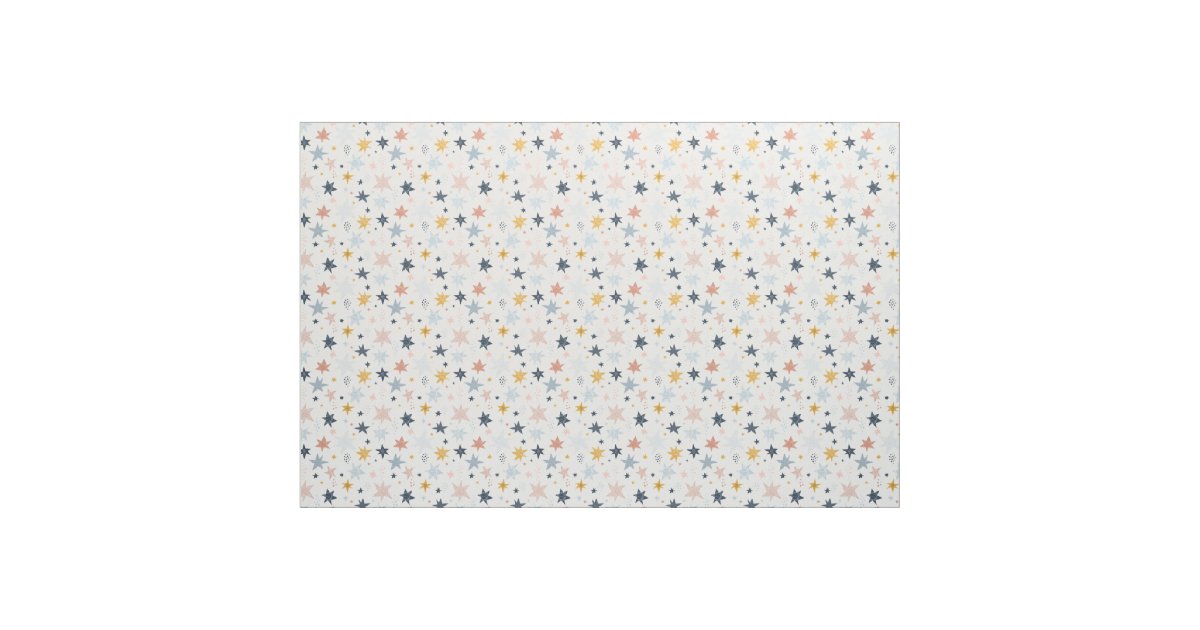 Fun Star Pattern Fabric | Zazzle