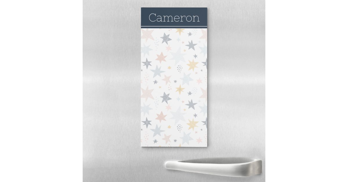 Fun Star Pattern Magnetic Notepad | Zazzle