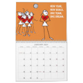 Fun Stick Figures Inspirational Quotes Netball Calendar | Zazzle