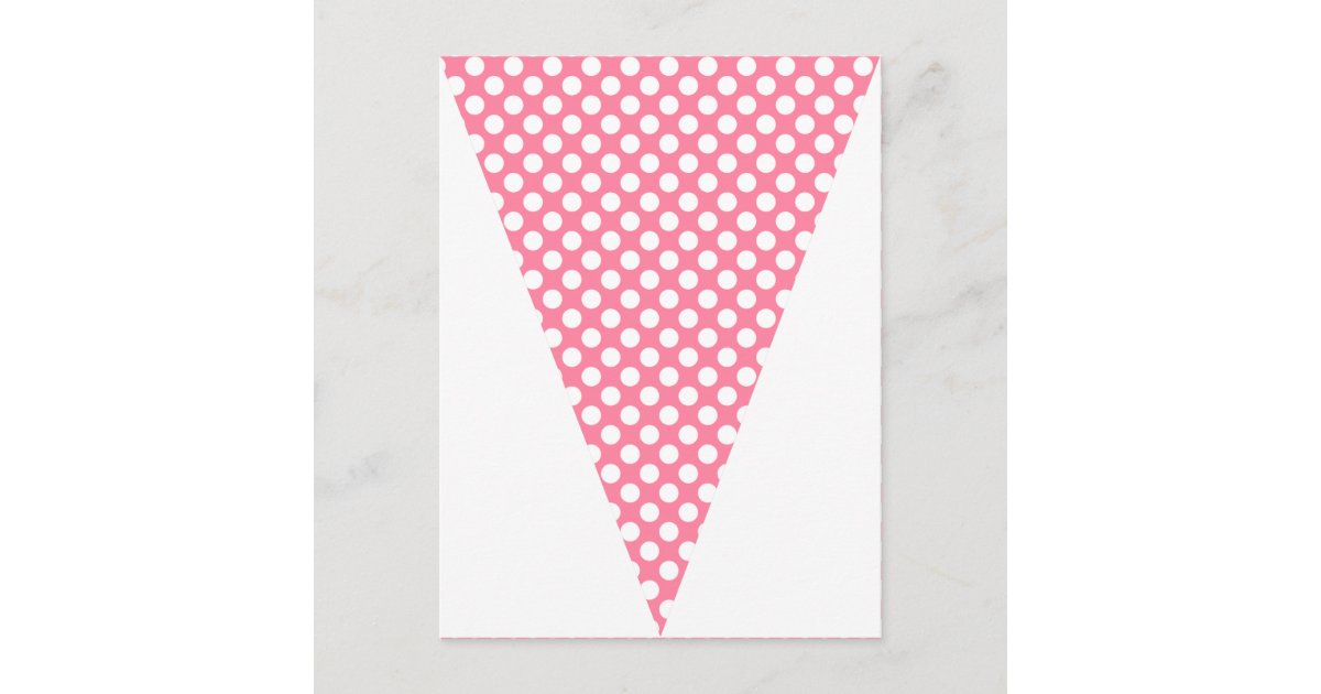 Fun Stripe and Polka Dot Colorful Flag Bunting Postcard | Zazzle
