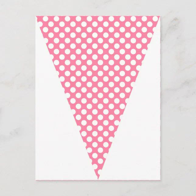 Fun Stripe and Polka Dot Colorful Flag Bunting Postcard | Zazzle