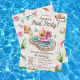 Fun Summer Capybara Pool Party Invitation | Zazzle