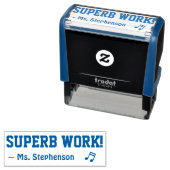 Fun "SUPERB WORK!" Acknowledgement Rubber Stamp | Zazzle