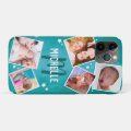 Fun Teal Family Photo Collage Case-Mate iPhone Case | Zazzle