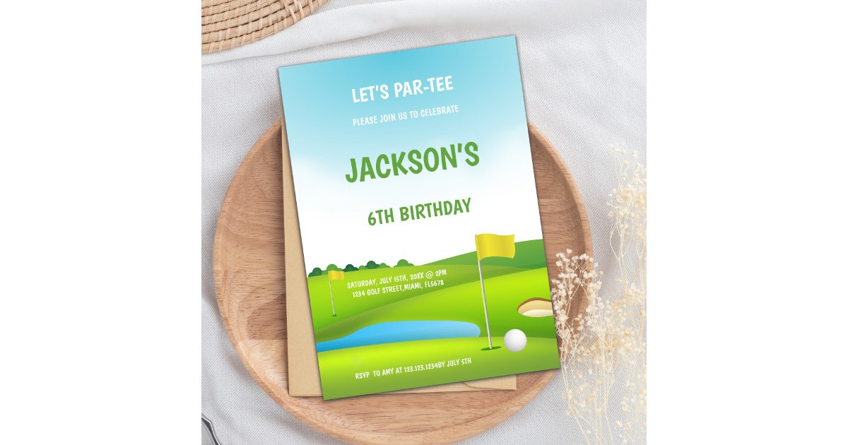 Fun Tee Time Party for Kids Invitation | Zazzle