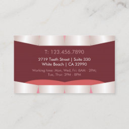 Fun Teeth Open Mouth Modern Dentist Business Card | Zazzle