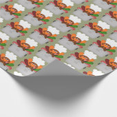 Fun Thanksgiving cooking turkey tiled wrap Wrapping Paper | Zazzle