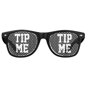Fun Tip Me Bartender Party Black Retro Sunglasses | Zazzle