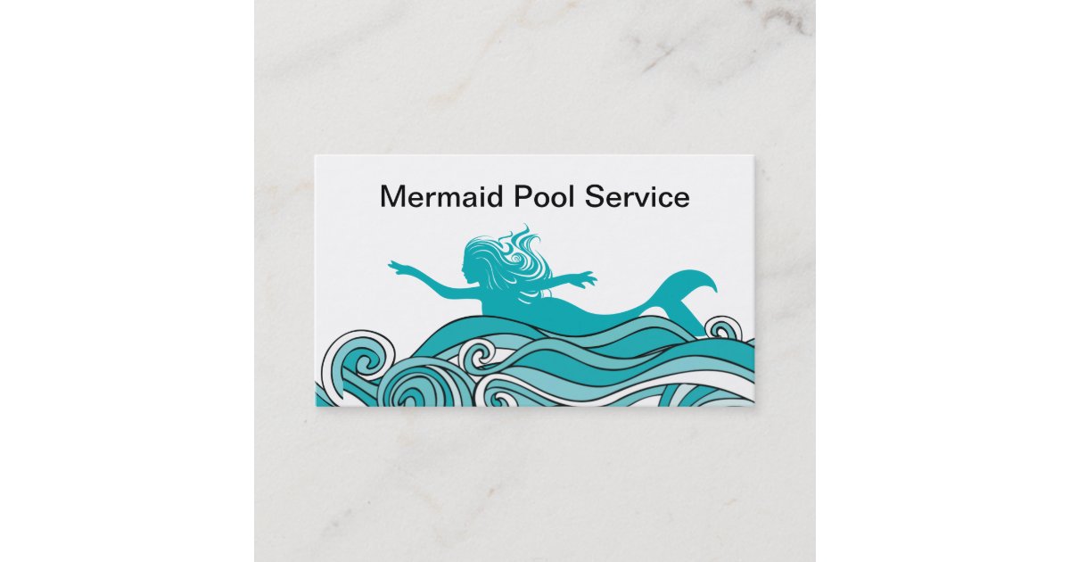 Fun Trendy Swimming Pool Service Business Card | Zazzle