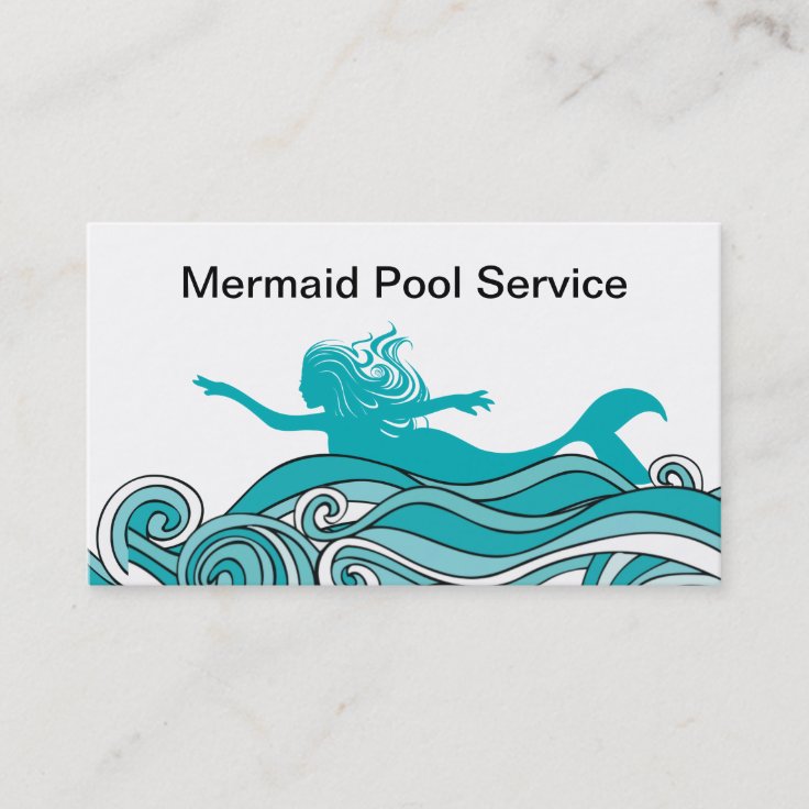 Fun Trendy Swimming Pool Service Business Card | Zazzle
