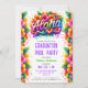 Fun Tropical Aloha Graduation Pool Party Invitation | Zazzle