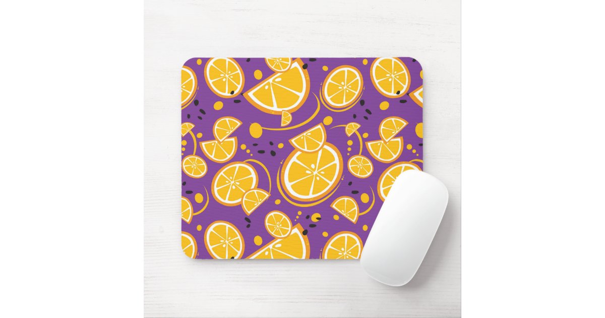 Fun Tropical Oranges Fruit Pattern Mouse Pad | Zazzle