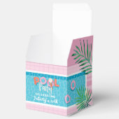 Fun Tropical Pink & Blue Summertime Pool Party Favor Boxes | Zazzle