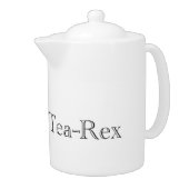 Fun Tyrannosaurus Rex drinking tea: A Tea-Rex… Teapot | Zazzle