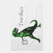 Fun Tyrannosaurus Rex drinking tea: A Tea-Rex… Towel | Zazzle