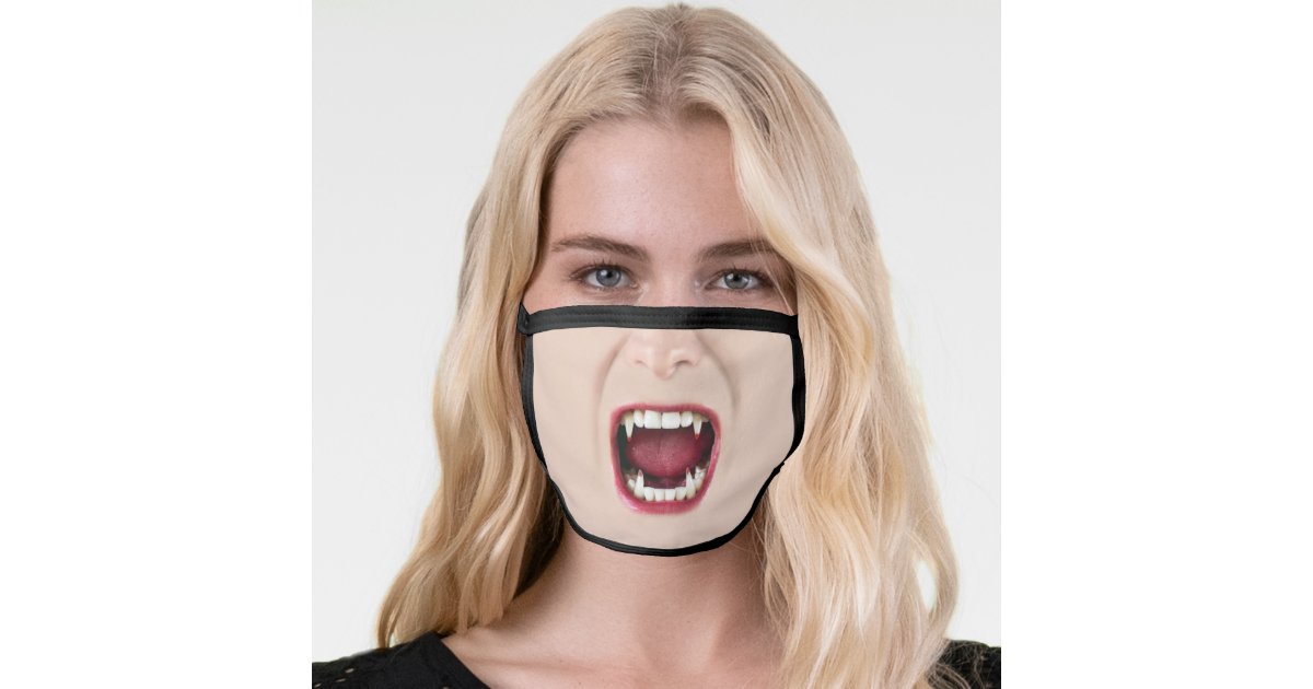 Fun Vampire Fangs Face Mask | Zazzle