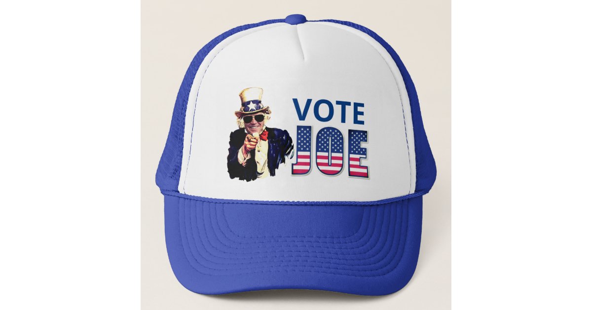 Fun "Vote Joe" Biden as Uncle Sam Trucker Hat | Zazzle
