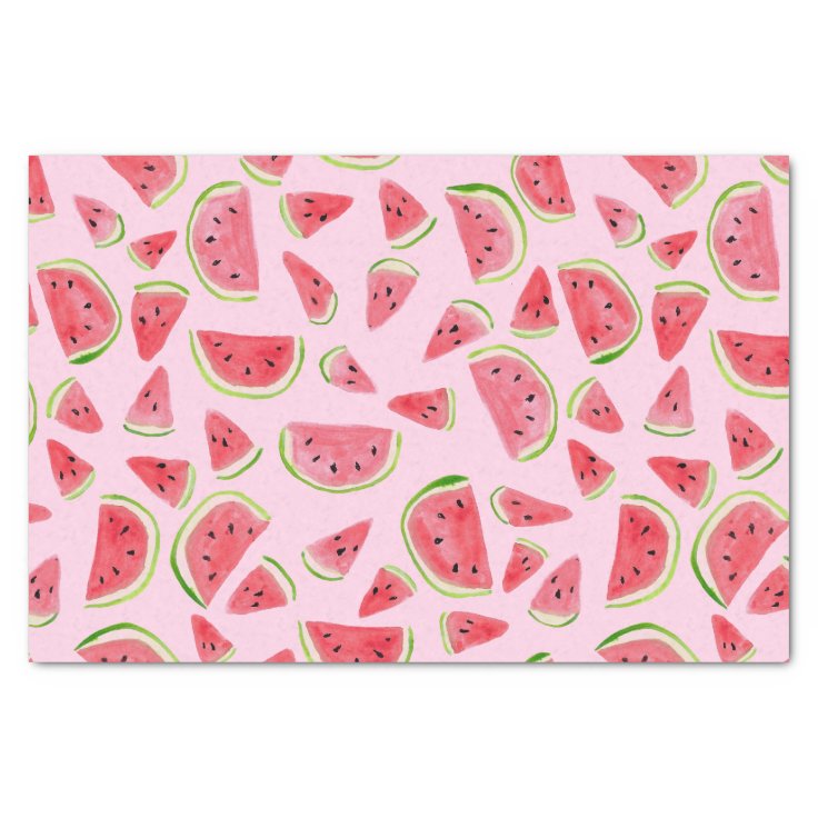 Fun Watercolor Watermelon Gift Tissue Paper | Zazzle