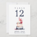 Fun wedding cake Table Number Seating Chart | Zazzle