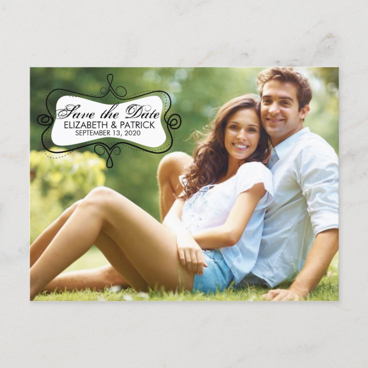 Fun & Whimsical Save The Date Photo Card Postcard | Zazzle