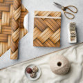 Fun Wicker Basket Weave Wrapping Paper | Zazzle