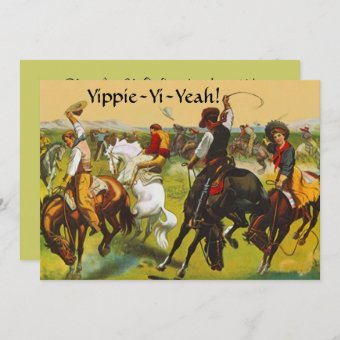 Fun Wild West Yippie Yi Yeah Party Invitation | Zazzle