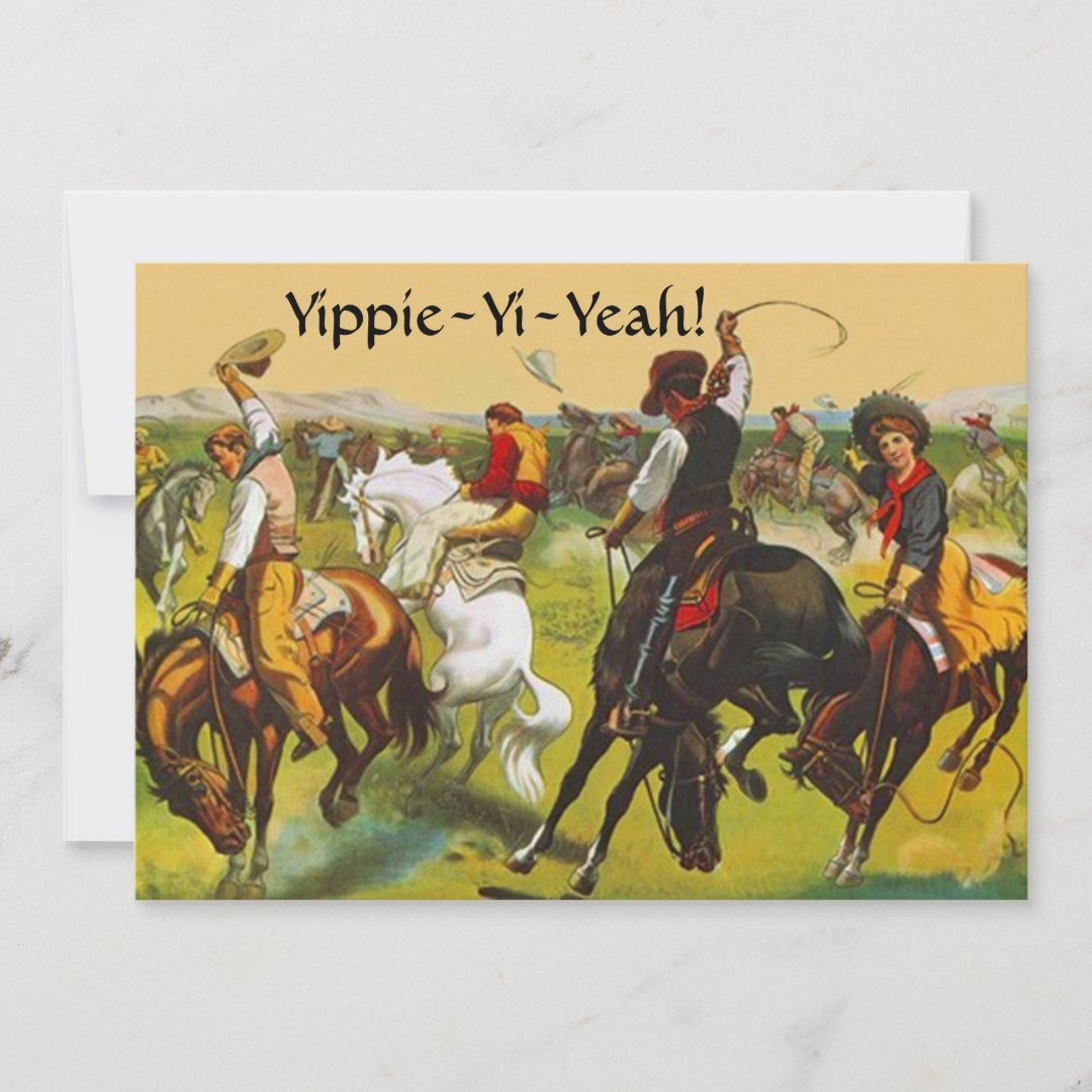Fun Wild West Yippie Yi Yeah Party Invitation | Zazzle