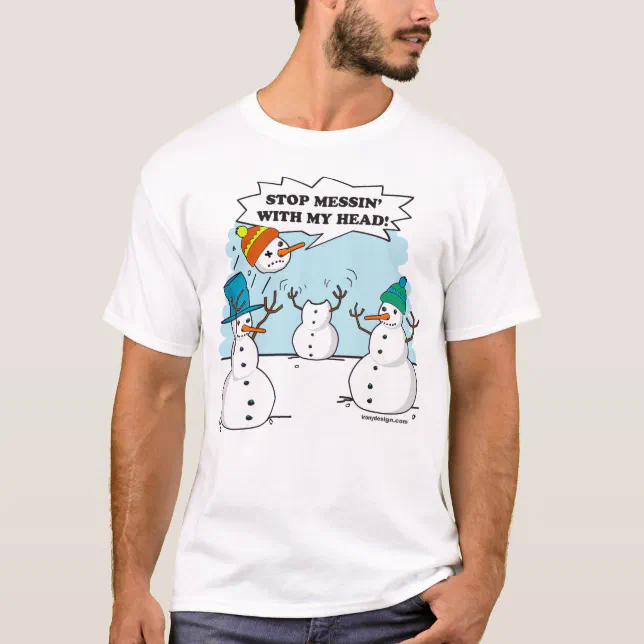 Fun Winter Snowman Design T-Shirt | Zazzle