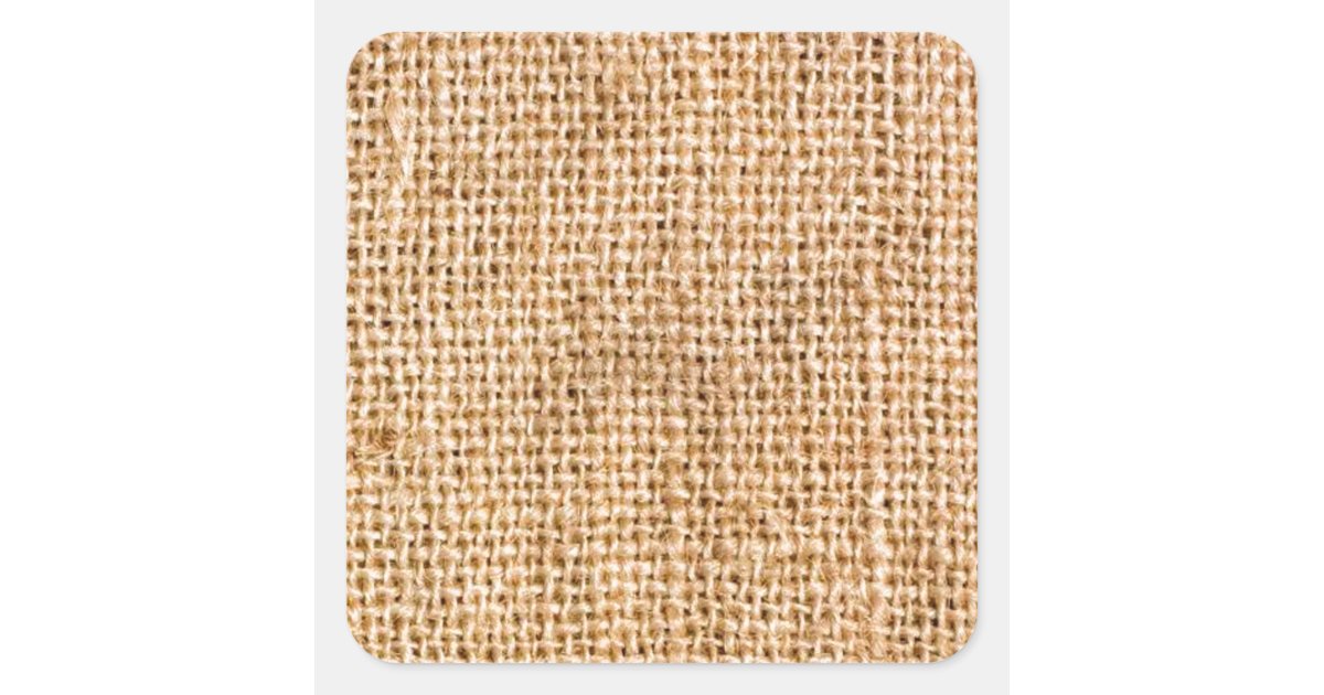 Fun with Burlap Square Sticker | Zazzle