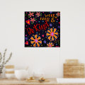 Fun Work Hard and Be Kind Quote Inspirivity Poster | Zazzle