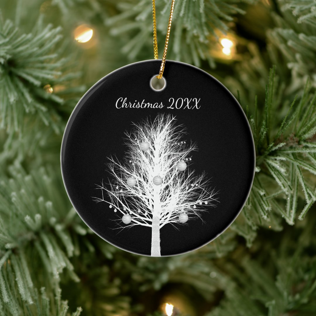 Fun Xray Christmas Tree "Christmas 20xx" Ceramic Ornament | Zazzle