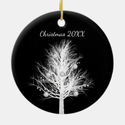 Fun Xray Christmas Tree "Christmas 20xx" Ceramic Ornament | Zazzle