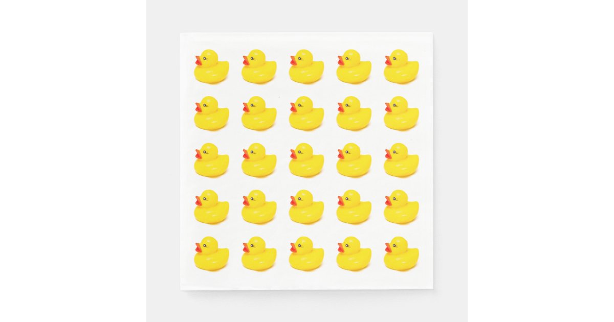 Fun yellow duck design napkins | Zazzle