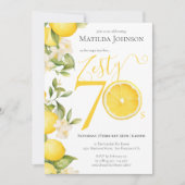 Fun Zesty Lemon 70th Birthday Party Invitation | Zazzle