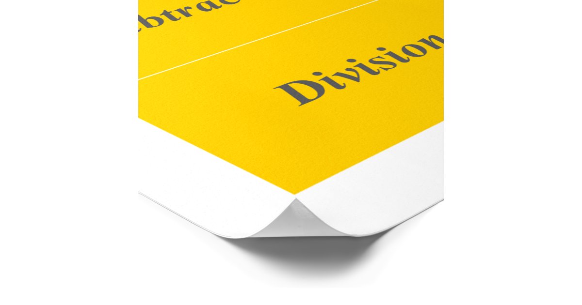 Functions Operations Math Poster Chart | Zazzle.com