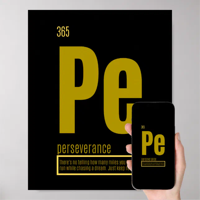 Fundamental Elements of Success | Perseverance Poster | Zazzle