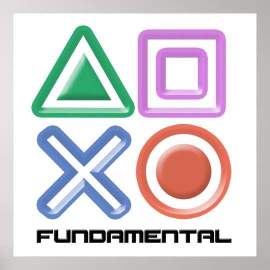 Fundamental Game Symbols Poster | Zazzle.com