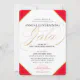 FUNDRAISING GALA BALL elegant event regal red gold Invitation | Zazzle