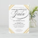 FUNDRAISING GALA elegant event fancy gold frame Invitation | Zazzle