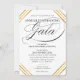 FUNDRAISING GALA elegant event fancy gold frame Invitation | Zazzle