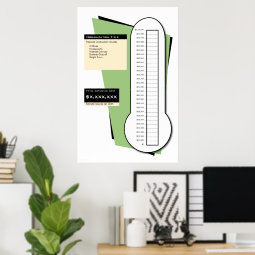 Fundraising Thermometer Poster | Zazzle