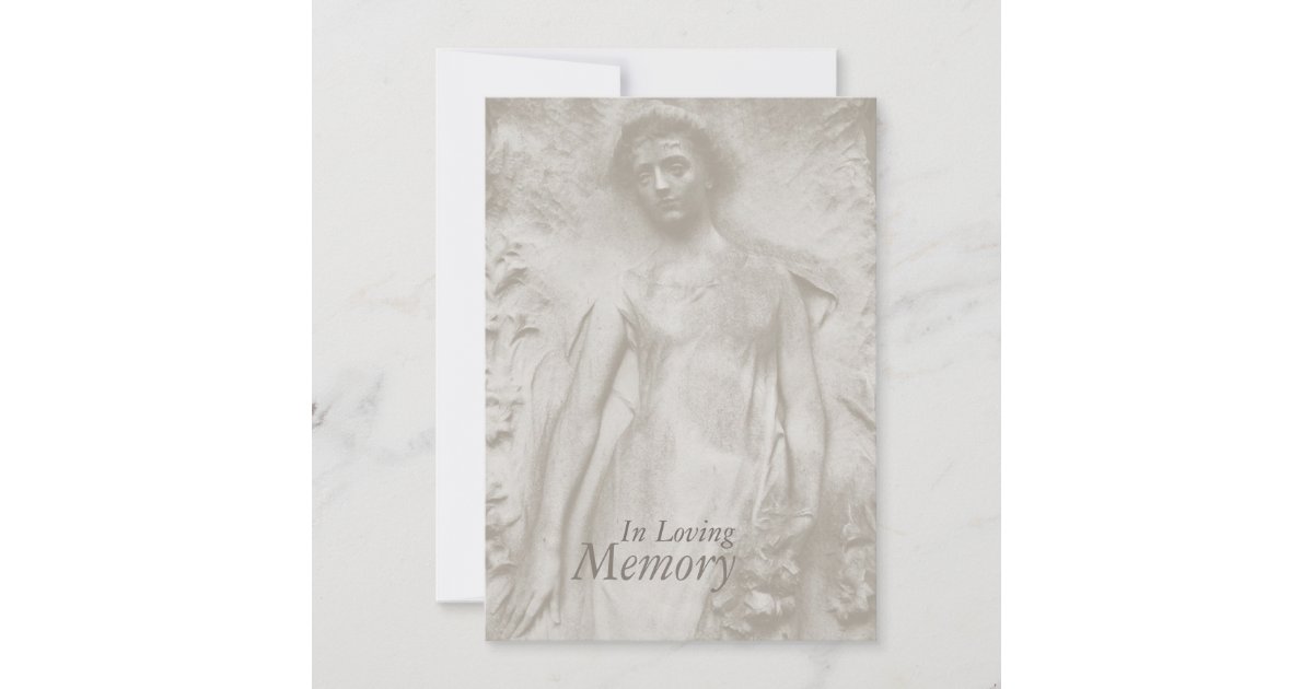 Funeral Announcement In loving Memory Tomstone | Zazzle